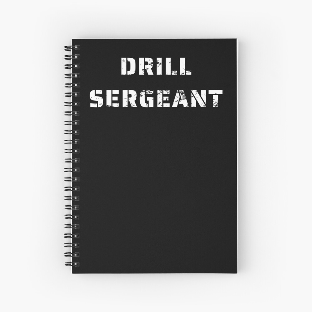 "Drill Sergeant military instructor Retro Vintage" Spiral Notebook for ...