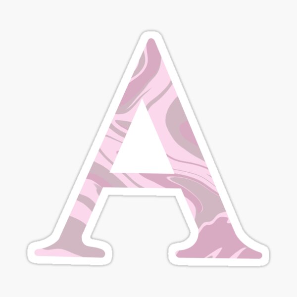 "Alpha - Pink Marble" Sticker for Sale by kaylamccullough | Redbubble