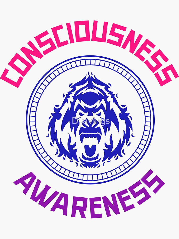 "Consciousness Awareness" Sticker by Dsavings | Redbubble