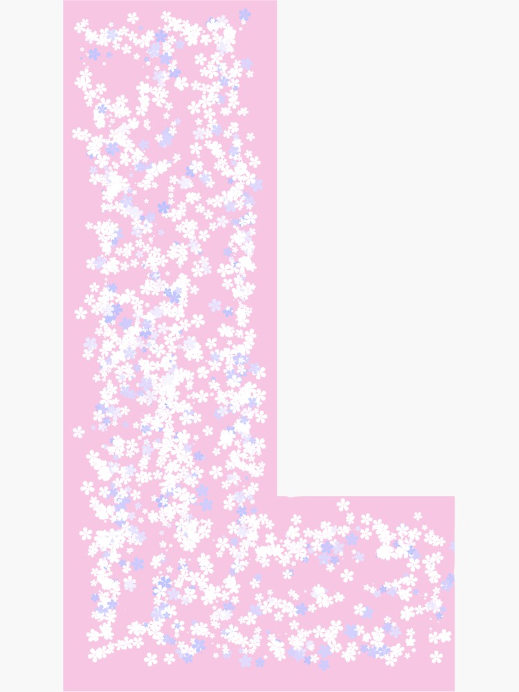 "Letter L Pink Flowers" Sticker for Sale by kati-cat | Redbubble