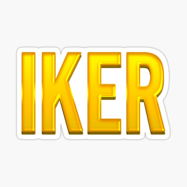 "Iker Name" Sticker for Sale by desexperiencia | Redbubble