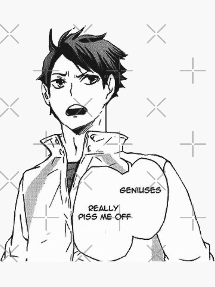 "Haikyuu Oikawa Sticker" Sticker for Sale by AnthonySlewh | Redbubble