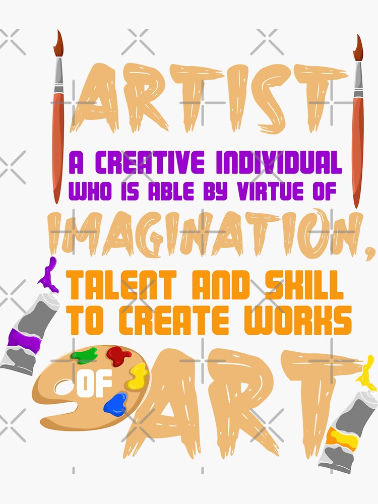 "Artist Definition | Painter and Painting Artist" Sticker for Sale by ...