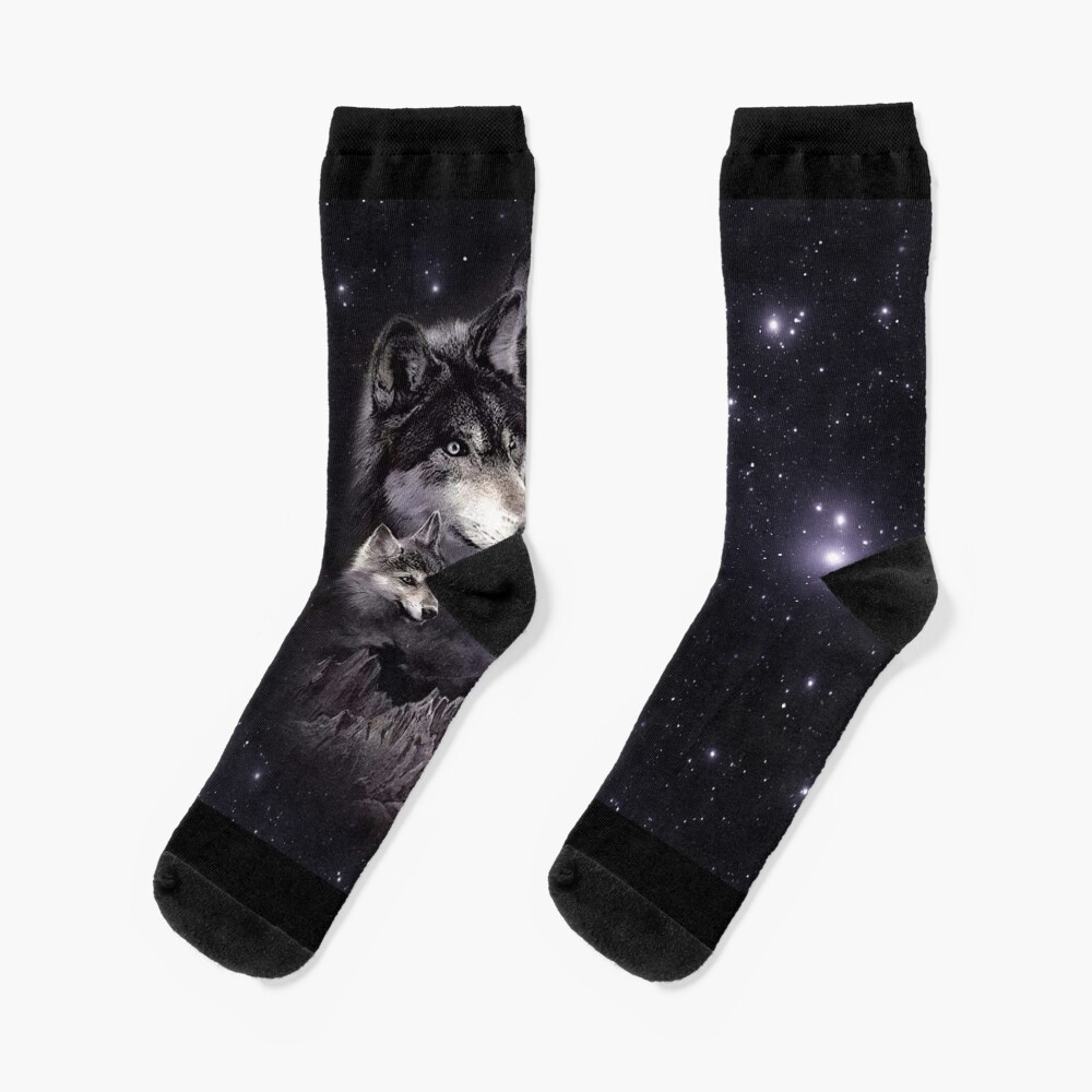 "Grey wolf" Socks for Sale by merron | Redbubble