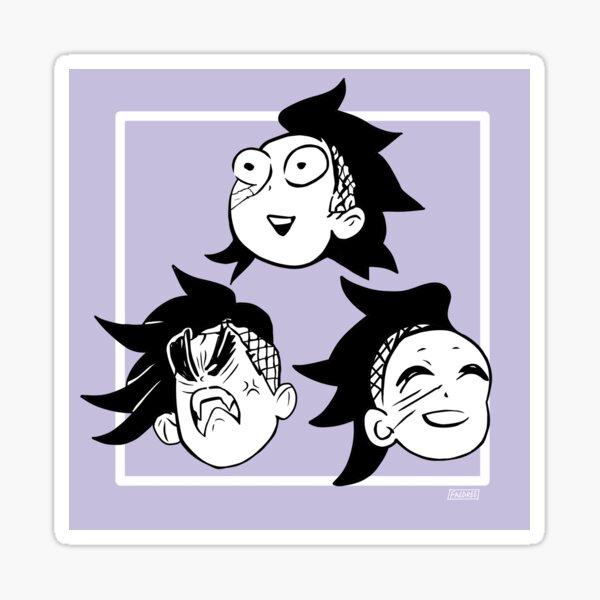 "Genya Faces" Sticker for Sale by Faedree | Redbubble