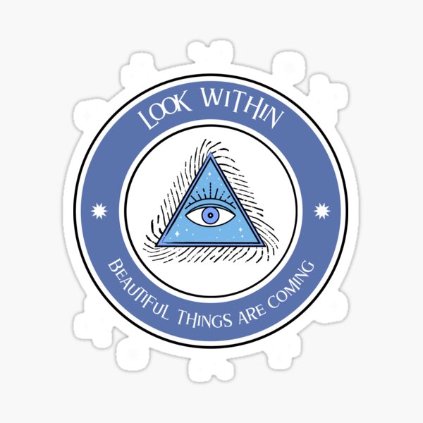 "Look Within" Sticker for Sale by natural-20s | Redbubble