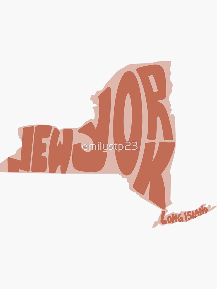"New York Map Outline Bubble Letters- red" Sticker by emilystp23 ...