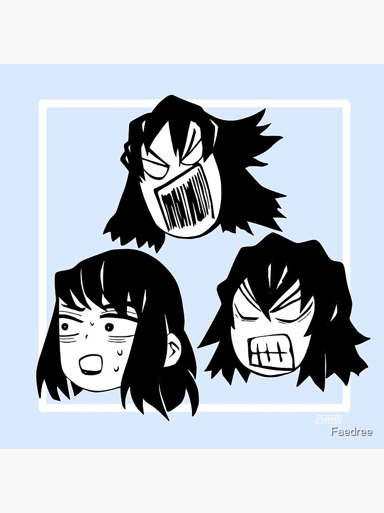 "Inosuke Faces" Poster by Faedree | Redbubble