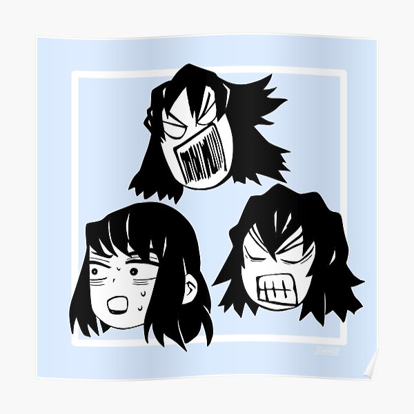 "Inosuke Faces" Poster by Faedree | Redbubble