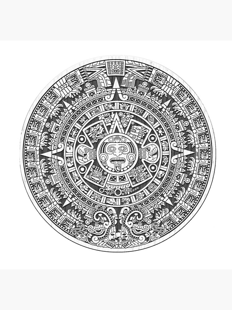 "Aztec calendar sun stone design" Art Print by Chingonerias | Redbubble