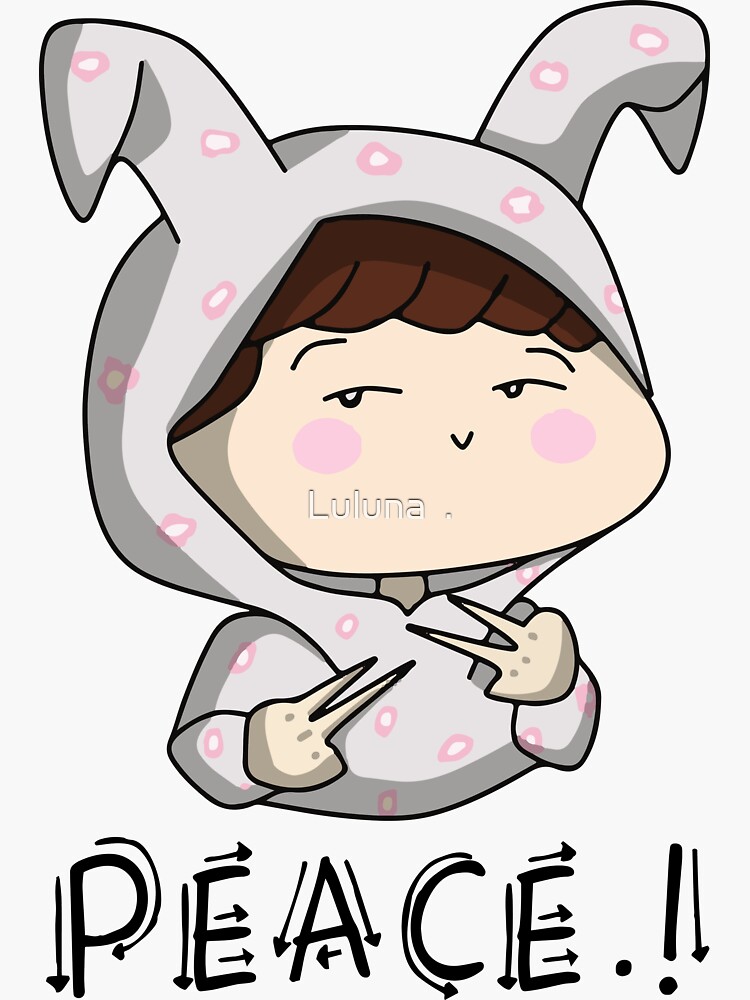 "Peace.! Yo Na " Sticker for Sale by Luluna . | Redbubble