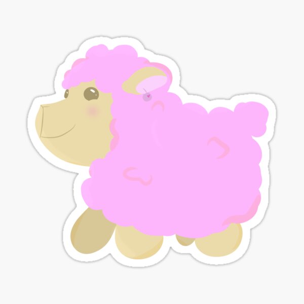 "Pink Sheep" Sticker for Sale by McBubbleTea | Redbubble