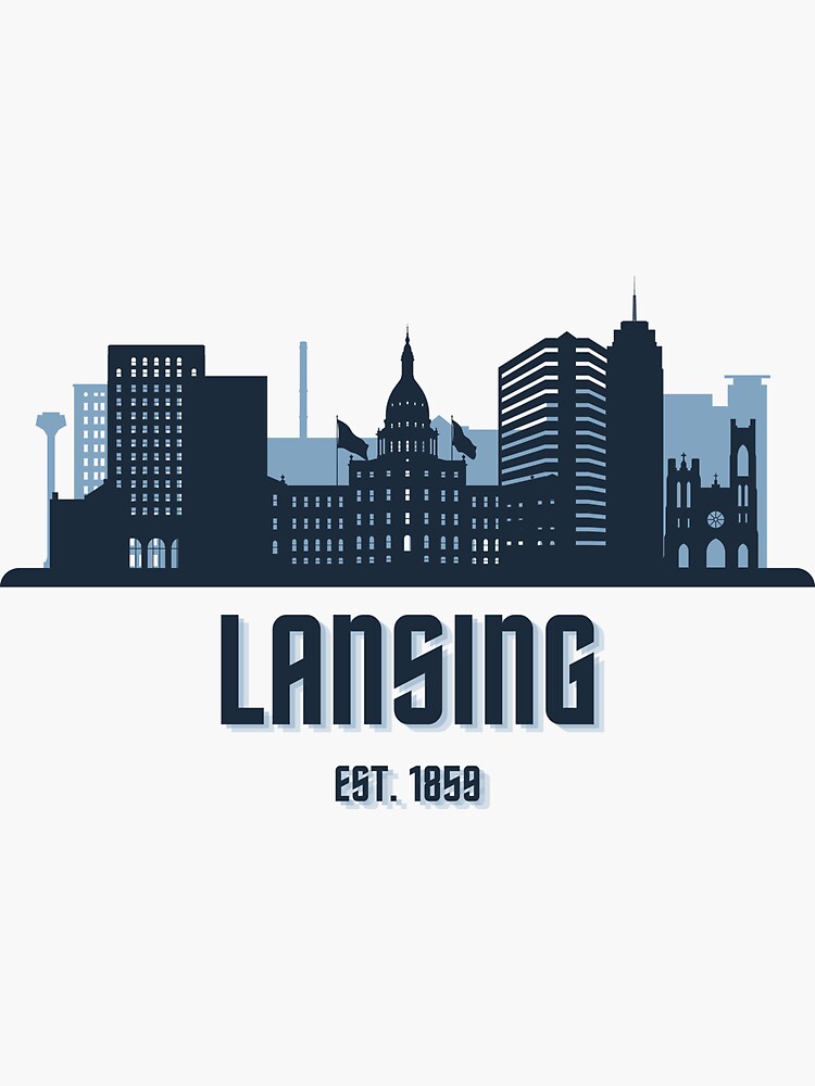 "Lansing Michigan" Sticker for Sale by ml-77pro | Redbubble