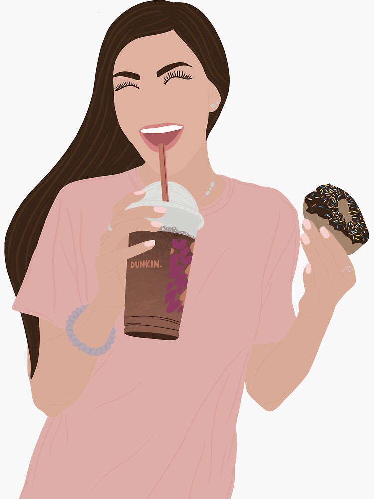 "Dunkin’! Sticker" Sticker for Sale by haleynicole11 | Redbubble