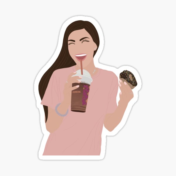 "Dunkin’! Sticker" Sticker for Sale by haleynicole11 | Redbubble