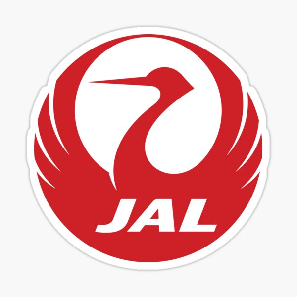 "Japan Airlines Logo" Sticker for Sale by in-transit | Redbubble