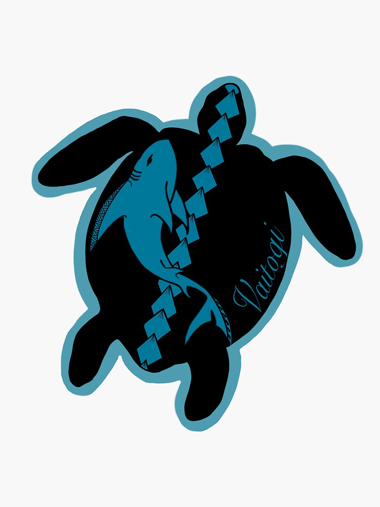 "Vaitogi- legend of the turtle and shark" Sticker for Sale by sammy-j ...