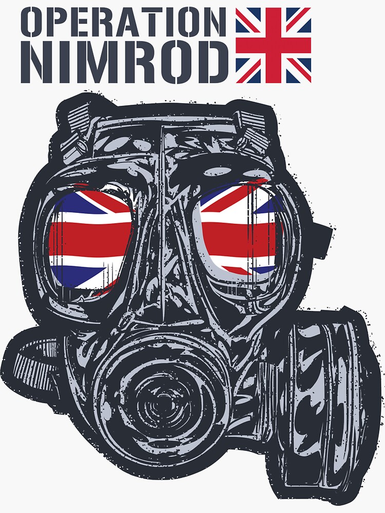 "Operation Nimrod" Sticker by Tobias1969 | Redbubble