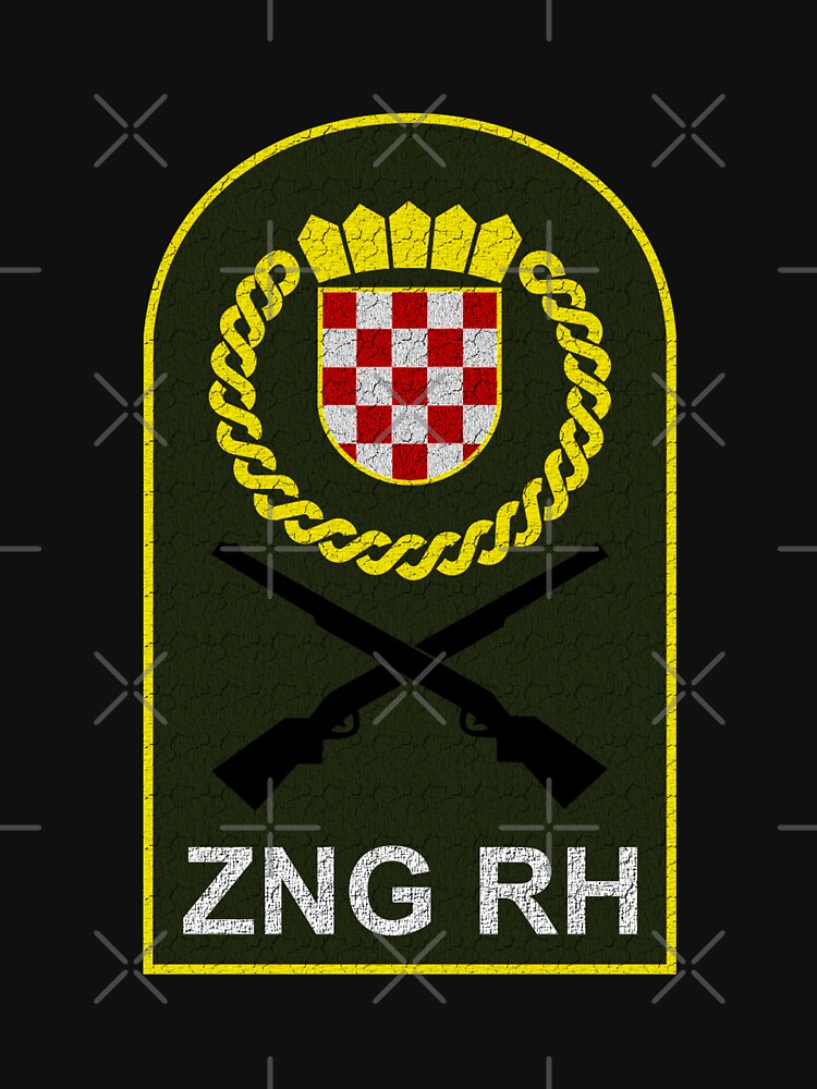 "ZNG RH Croatia Army 1990 Original Insignia Version 2" T-shirt for Sale ...