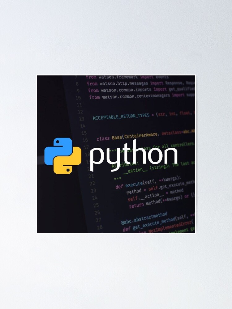 "python language" Poster for Sale by sourav1993 | Redbubble