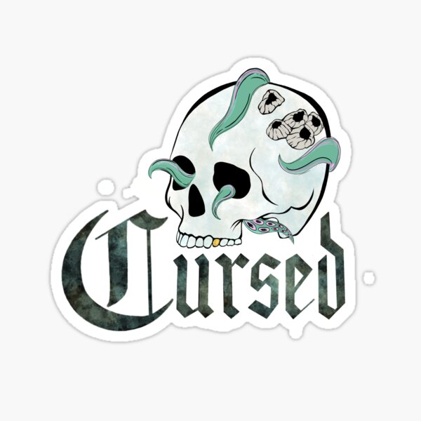 "Cursed" Sticker for Sale by tbaird1 | Redbubble