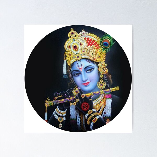 "Shri Krishna" Poster for Sale by aruvanita | Redbubble