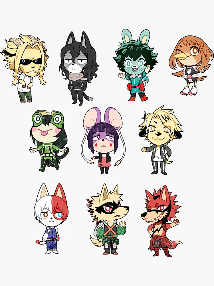 "MHA X AC" Sticker by TheGoldenGama | Redbubble