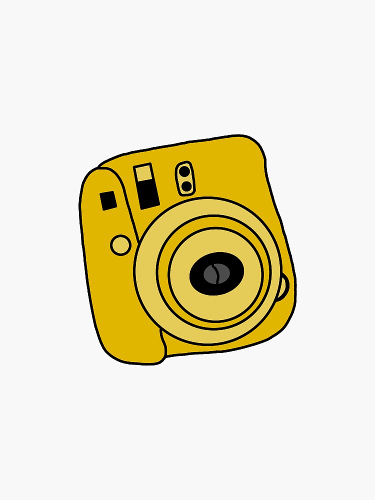 "yellow polaroid camera" Sticker by shopsanguine | Redbubble