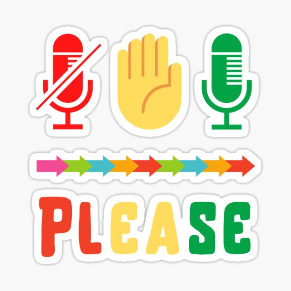 "Teacher Virtual Teaching Mute Unmute " Sticker for Sale by ro08 ...