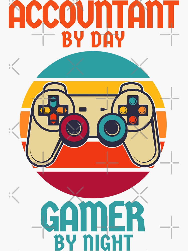 "Accountant Gamer" Sticker by choisanezine | Redbubble