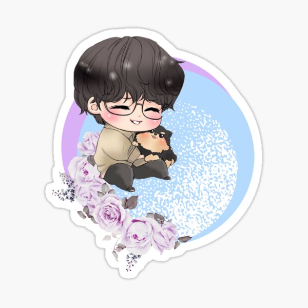 "KIM TAEHYUNG & YEONTAN" Sticker for Sale by Aruna-Sona | Redbubble