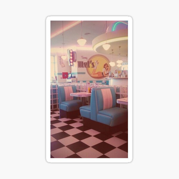 "vintage retro diner" Sticker by asv11 | Redbubble