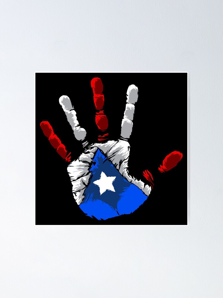 "Puerto Rico Hand Print - Boricua Flag" Poster by anziehend | Redbubble