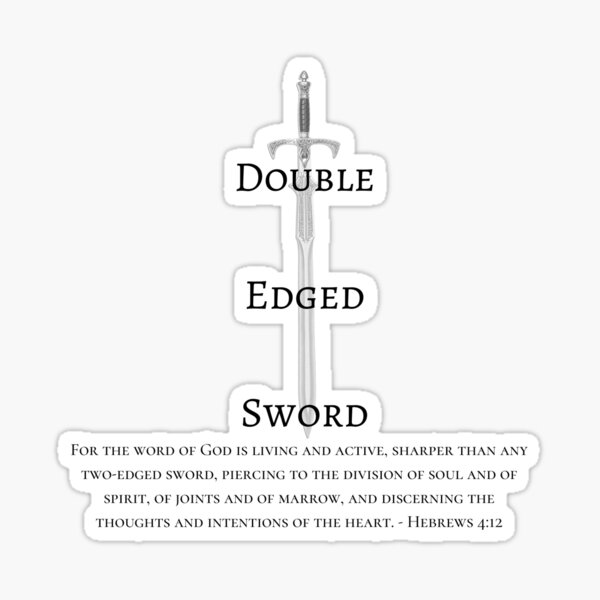 "Double Edged Sword - Logo" Sticker for Sale by kilgosr | Redbubble
