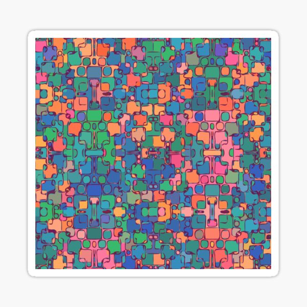 "Square bubbles " Sticker by AndyWorthyArt | Redbubble