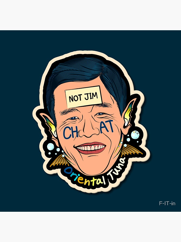 "Asian Jim" Sticker for Sale by F-IT-in | Redbubble