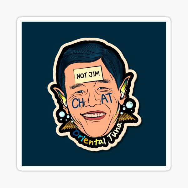 "Asian Jim" Sticker for Sale by F-IT-in | Redbubble