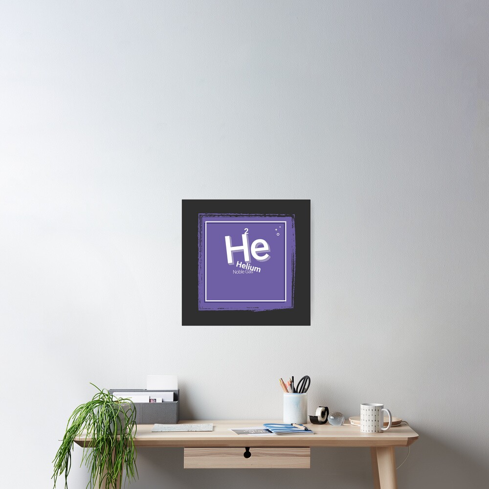 "The periodic table - Helium" Poster for Sale by Hakubiya | Redbubble