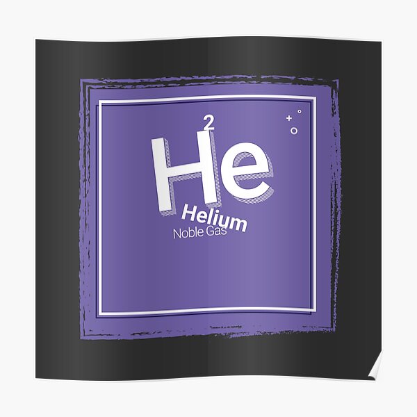 "The periodic table - Helium" Poster for Sale by Hakubiya | Redbubble