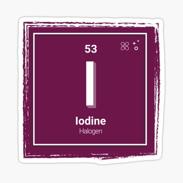 "The periodic table - Iodine" Sticker for Sale by Hakubiya | Redbubble