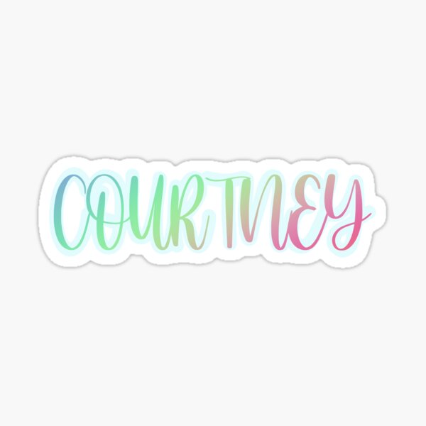 "courtney colourful rainbow name" Sticker for Sale by courtneynz ...