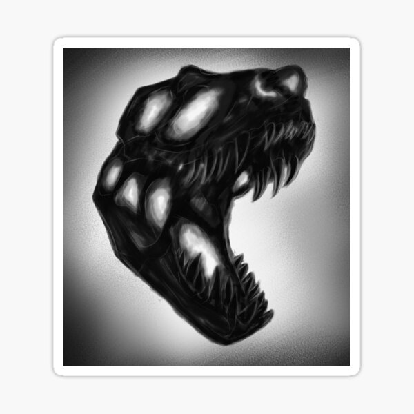 Pegatina «Dinosaurio Creepy Shadow T.Rex» de DearDarkDilemma | Redbubble