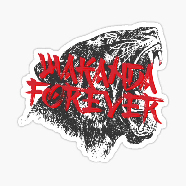 "Black Panther Wakanda" Sticker for Sale by strart1 | Redbubble