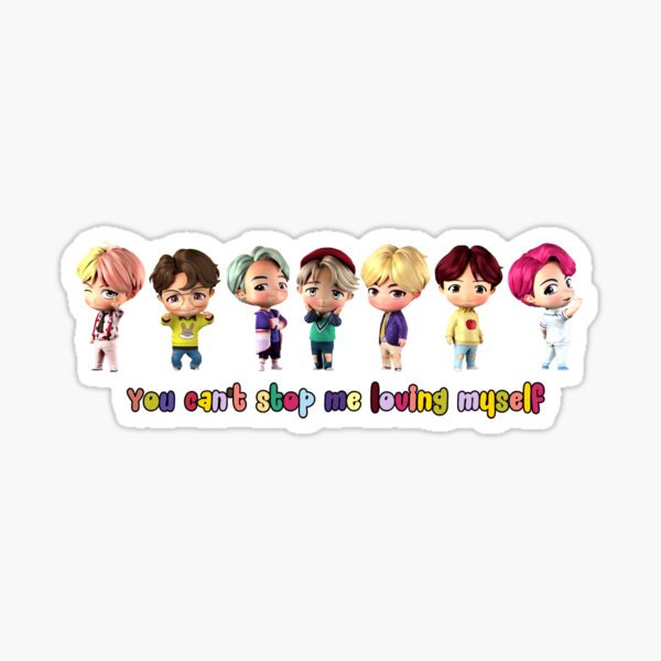 "BTS 'Idol' CHIBIES | TinyTan | Ver. 3" Sticker for Sale by rmint99 | Redbubble