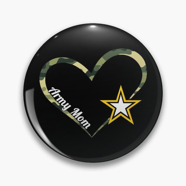 "Proud Army Mom Heart Gift Military Mother Moms of Soldiers" Pin for ...