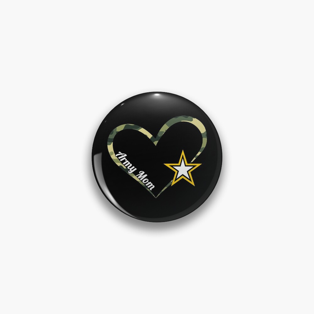 "Proud Army Mom Heart Gift Military Mother Moms of Soldiers" Pin for ...