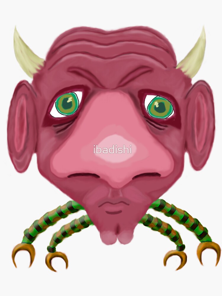 "Big Nose - The Sad Monster" Sticker by ibadishi | Redbubble