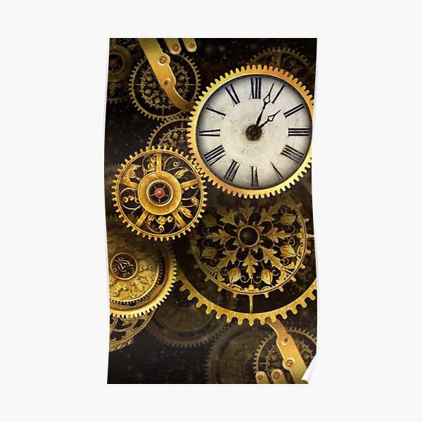 "Vintage clocks and cogs " Poster for Sale by Dan05cm19 | Redbubble