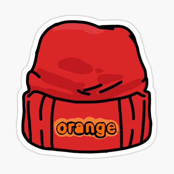 Orange Beanie Stickers | Redbubble