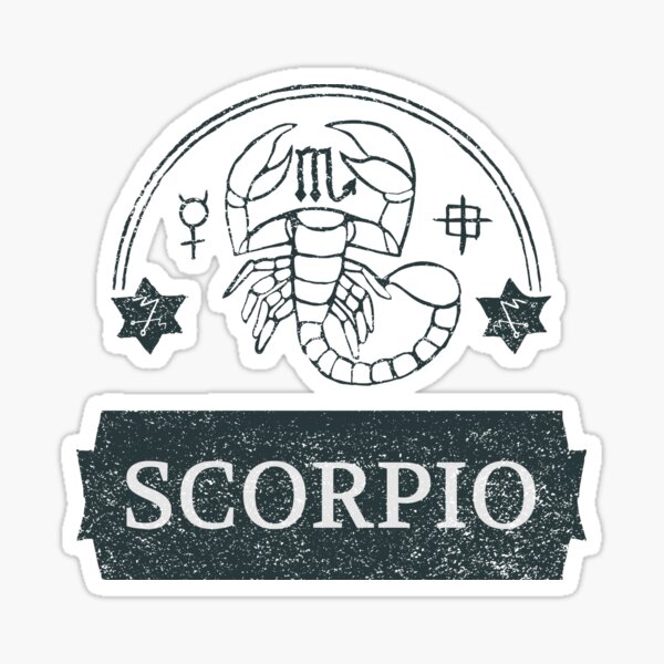 "scorpio" Sticker for Sale by URBANSTORE99 | Redbubble